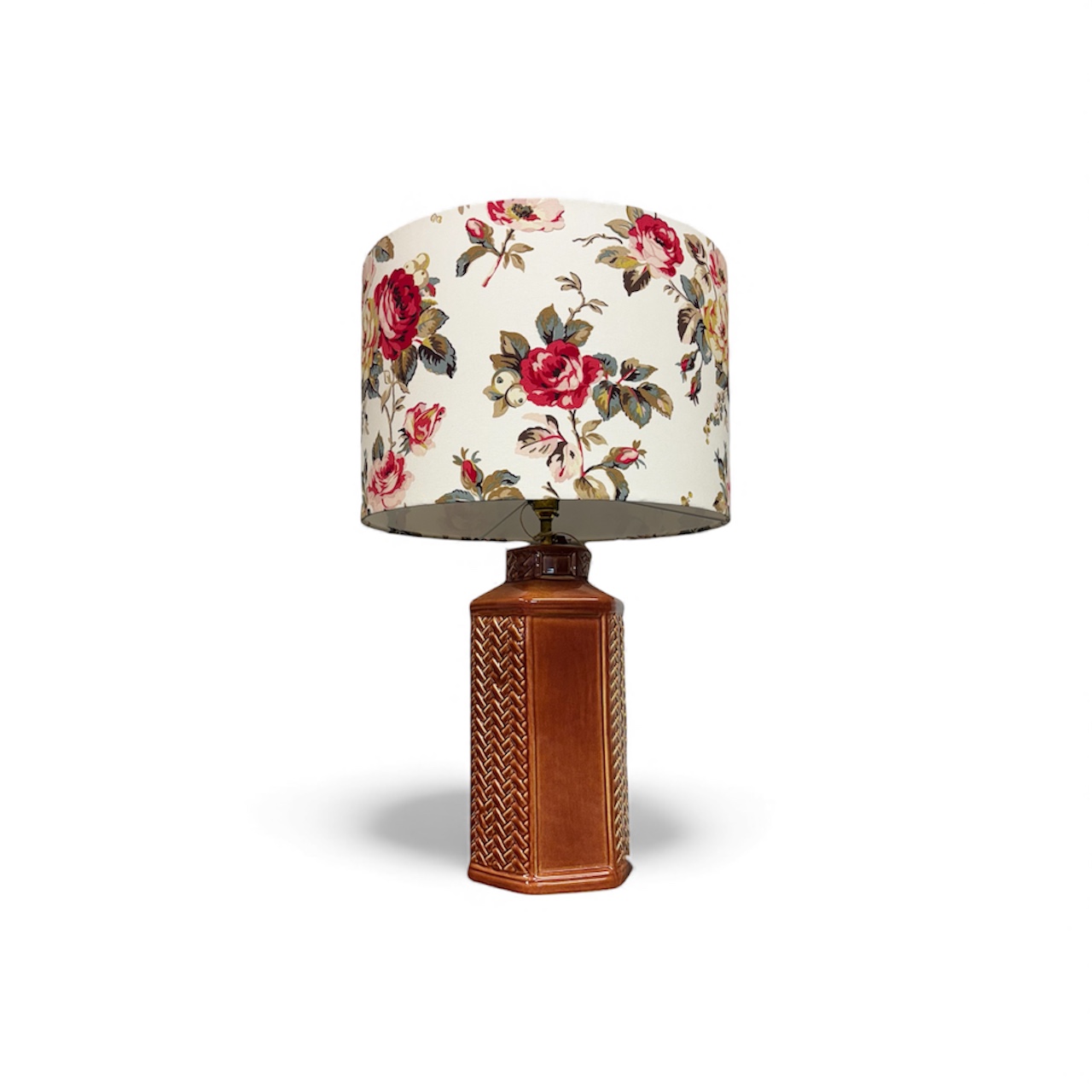 Eunice Taylor Vintage Lamp with Handmade Shade - Heritage Trading Company