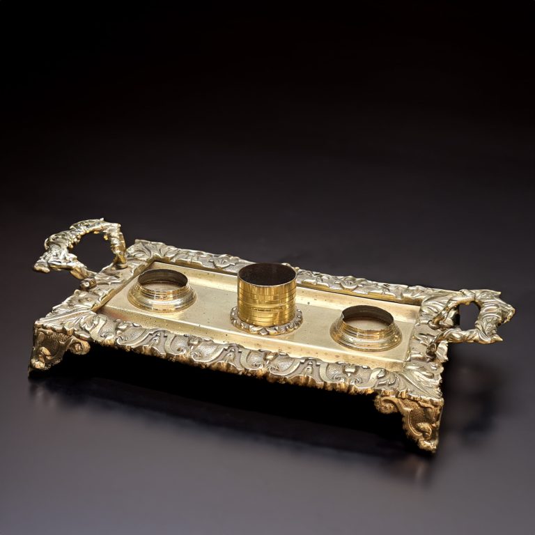 C19 Brass Ink Stand - Heritage Trading Company