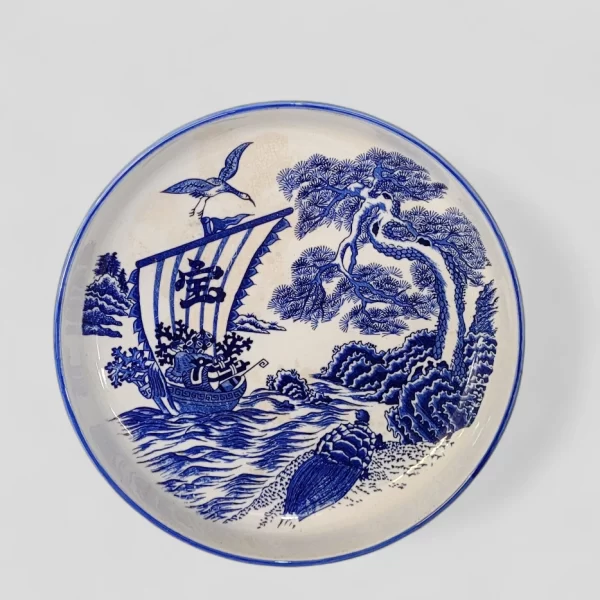 Large Blue and White Chinese Plate - Heritage Trading Company