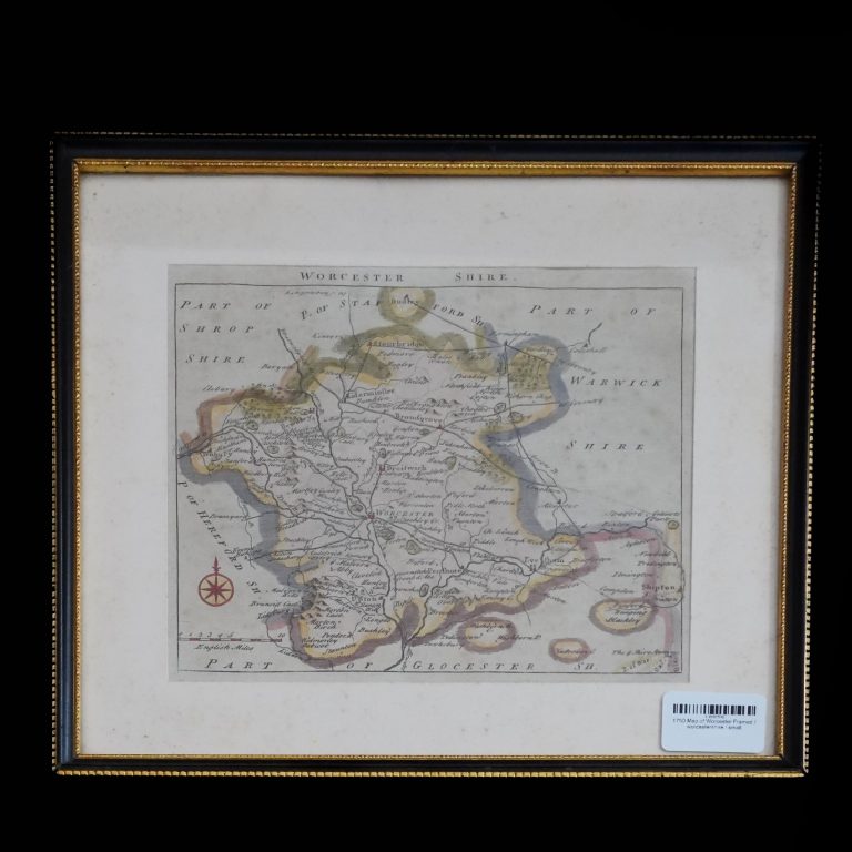 1750 Map of Worcester - Heritage Trading Company